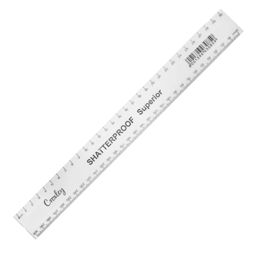 Croxley Shatterproof Ruler Clear 30cm - PNA Bryanston